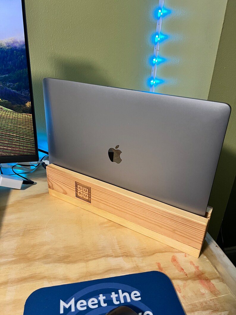 Custom Handmade Wooden Laptop Stand With Personalized Laser Engraving ...