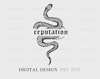 Taylor Swift Reputation Snake Png Svg, Reputation Merch, Swiftie Gift ...