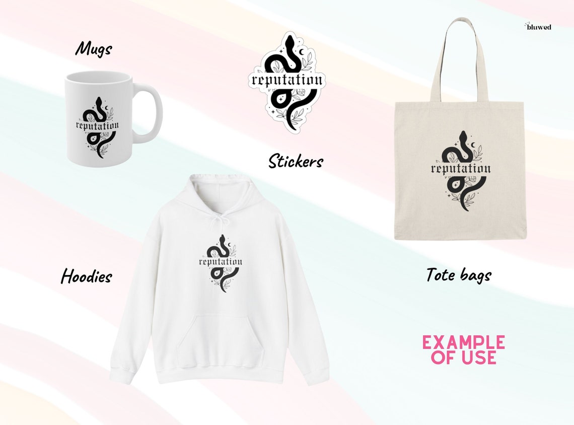 Taylor Swift Reputation Snake Png Svg, Reputation Merch, Swiftie Gift ...