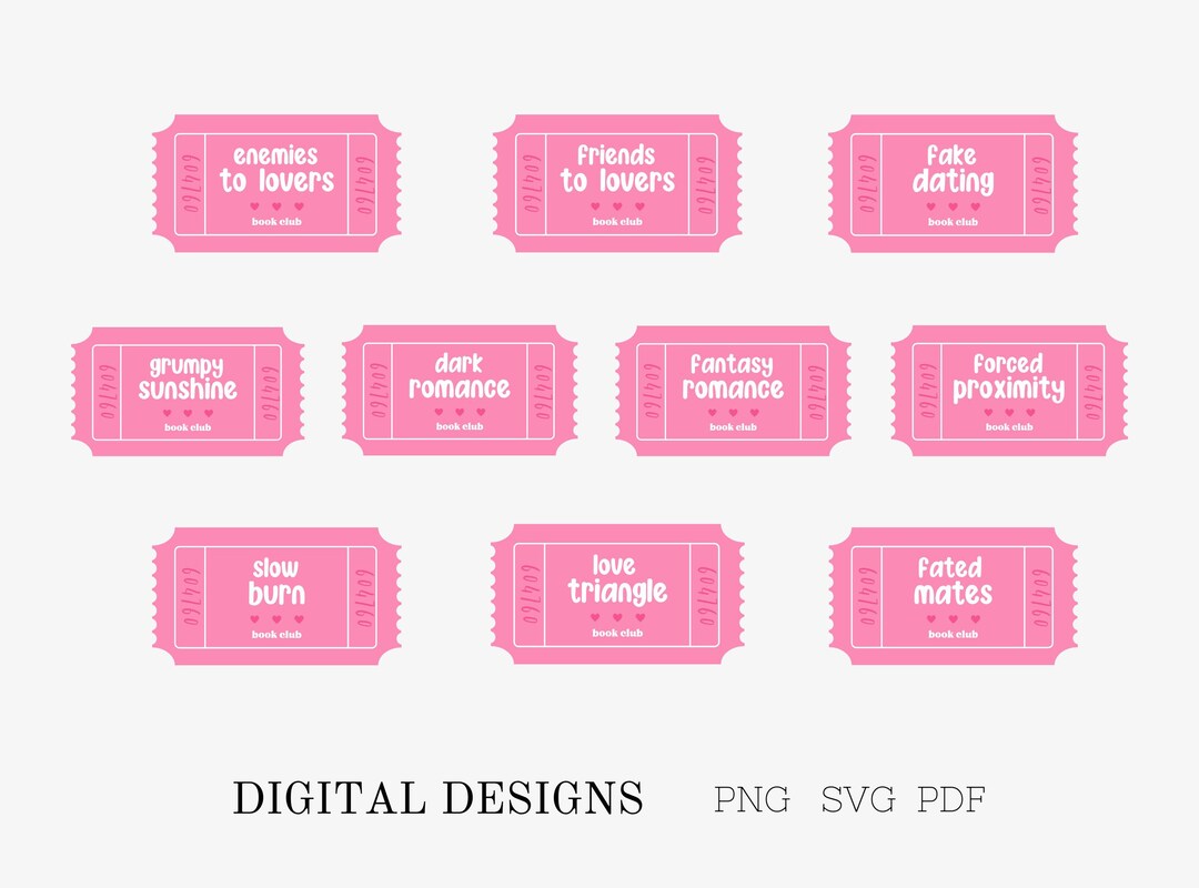 Book Tropes Png, Digital Design, PNG, PDF, Enemies to Lovers, Friends ...