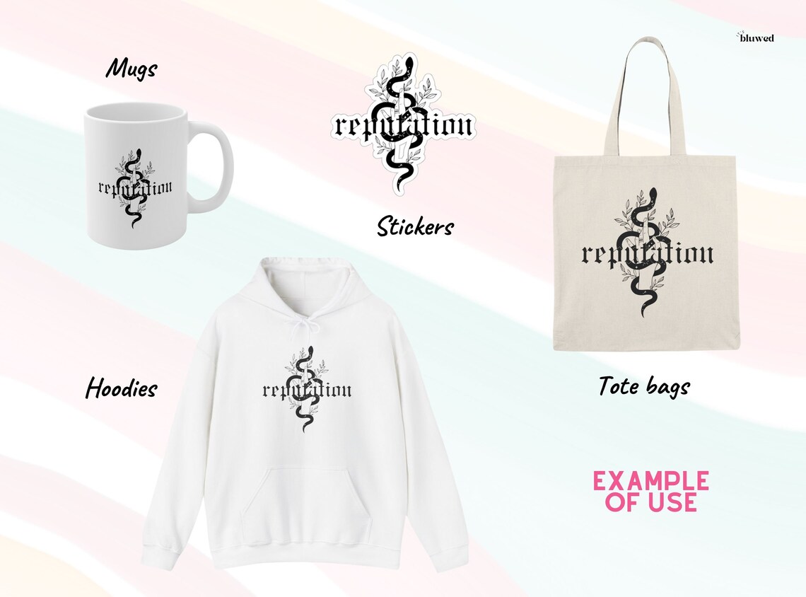 Taylor Swift Reputation Snake Png, Reputation Merch, Swiftie Gift, Rep ...