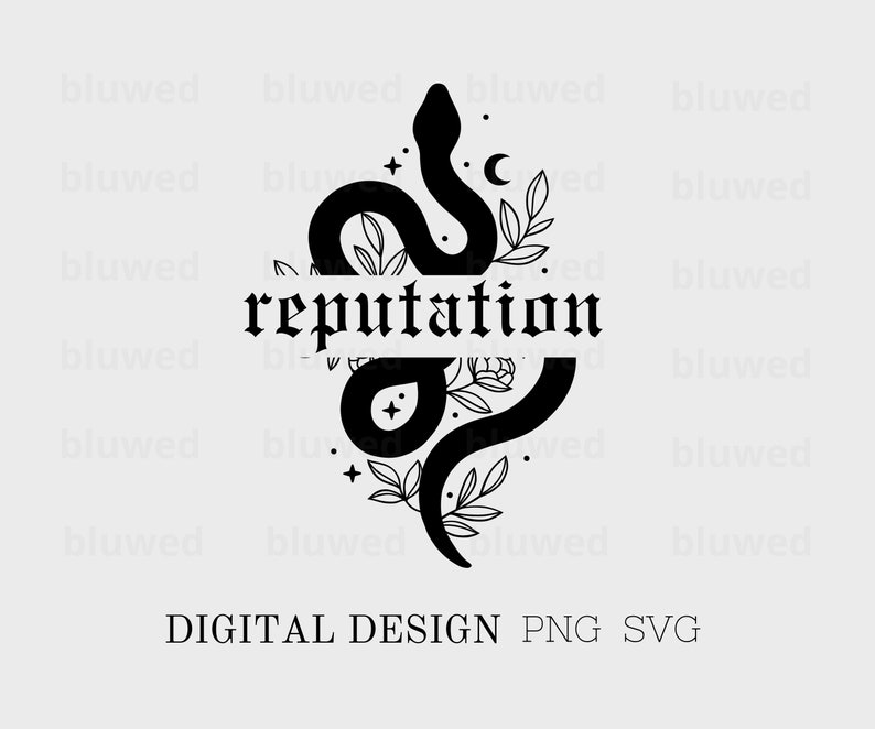 Taylor Swift Reputation Snake Png Svg, Reputation Merch, Swiftie Gift ...