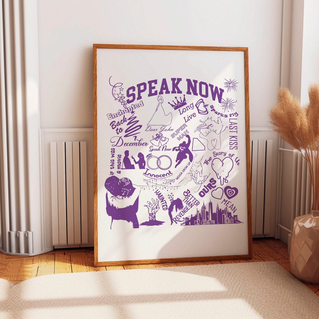 Speak Now Poster, Speak Now, Poster Taylor Swift, Taylor Swift, Swiftie ...