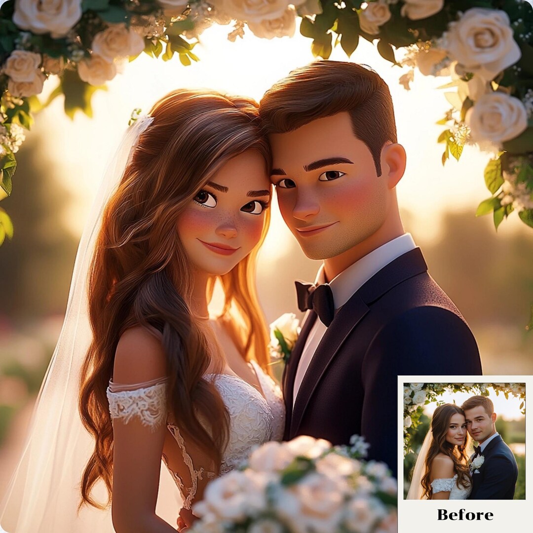 Pixar Inspired Portrait, Custom Cartoon Animation, 3D Cartoon Inspired ...