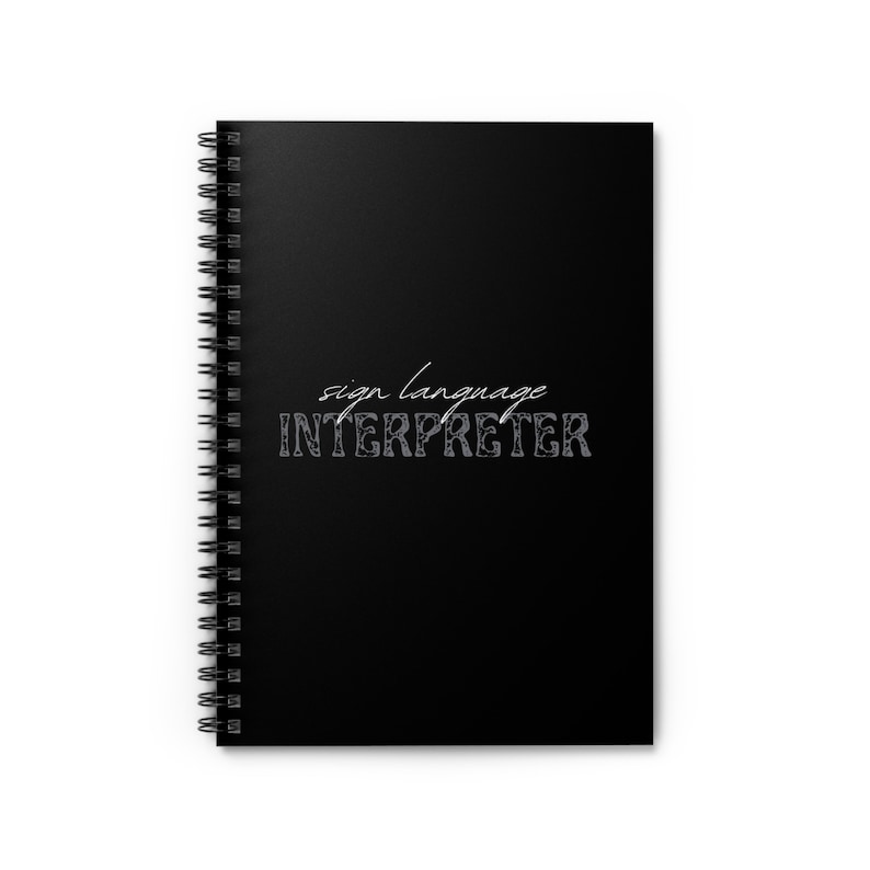 Sign Language Interpreter Spiral Notebook - Ruled Line - Etsy