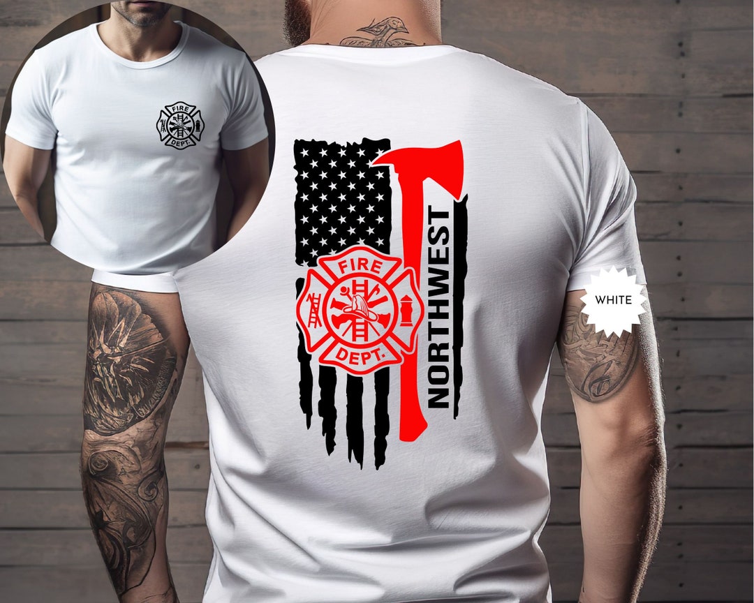 Custom Firefighter Shirt, Personalized Fireman Gift, Fire Department ...