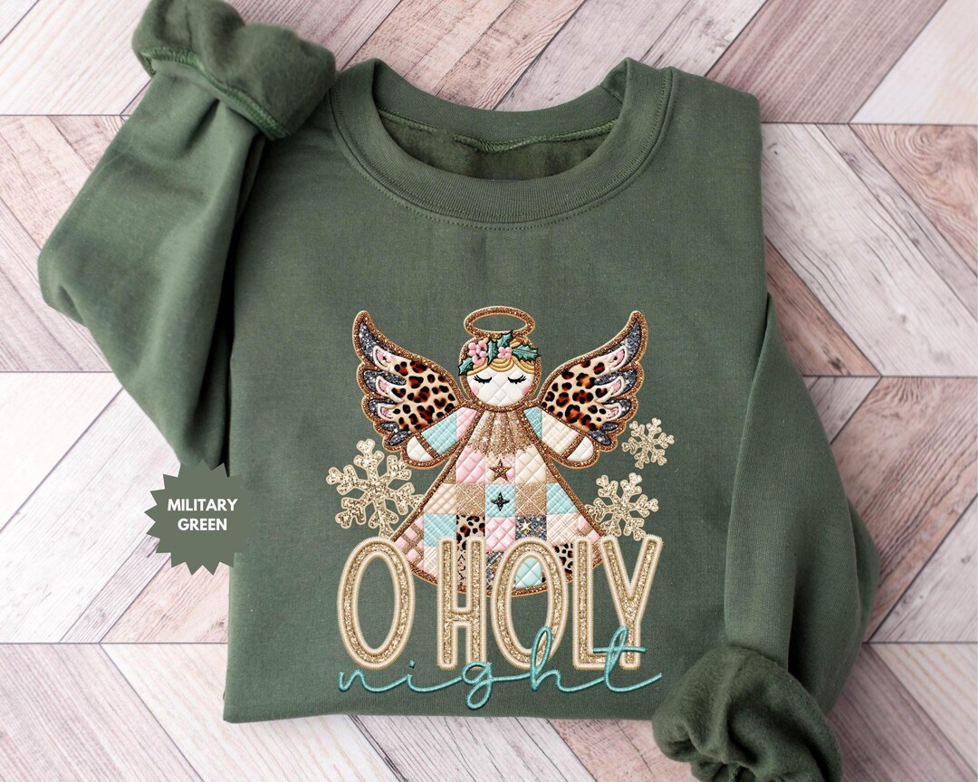 O Holy Night Angel Sweatshirt, Jesus Xmas Sweater, Tis the Season ...