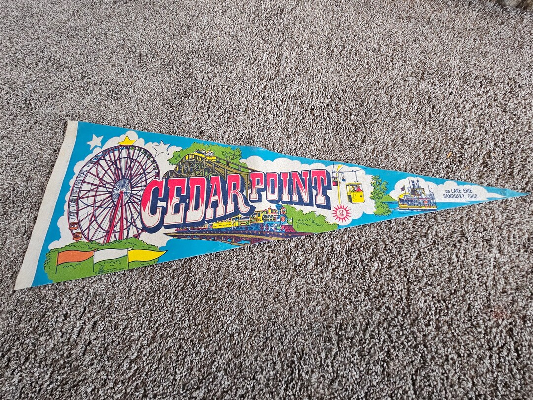 Vintage Cedar Point Pennant Sandusky, Ohio 1973 - Etsy