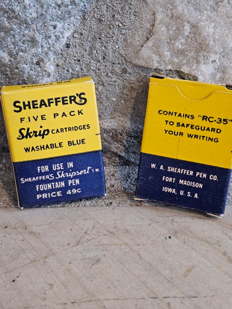 Vintage Sheaffer's Skrip Cartridges and Original Box Lot - Etsy
