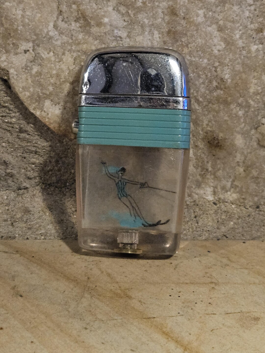 Vintage Scripto VU Lighter Female Water Skier With Green Band - Etsy