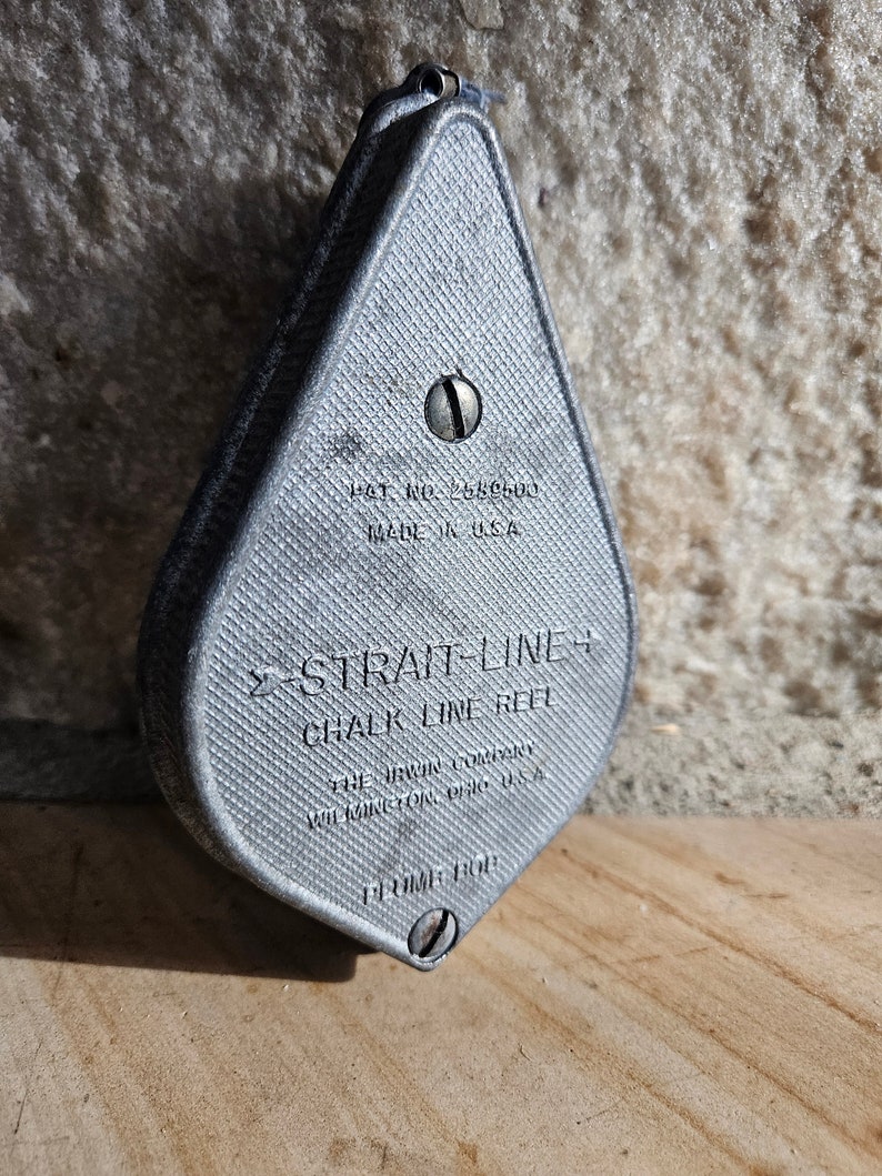 Vintage Chalk Line Reel Strait-line Tool by the Irwin Company Plumb Bob ...
