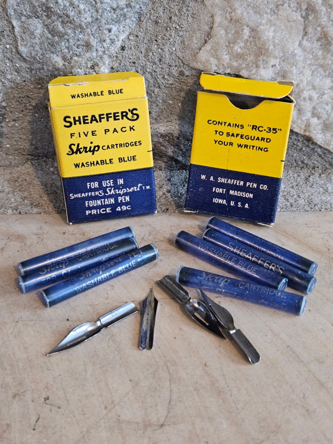 Vintage Sheaffer's Skrip Cartridges and Original Box Lot - Etsy