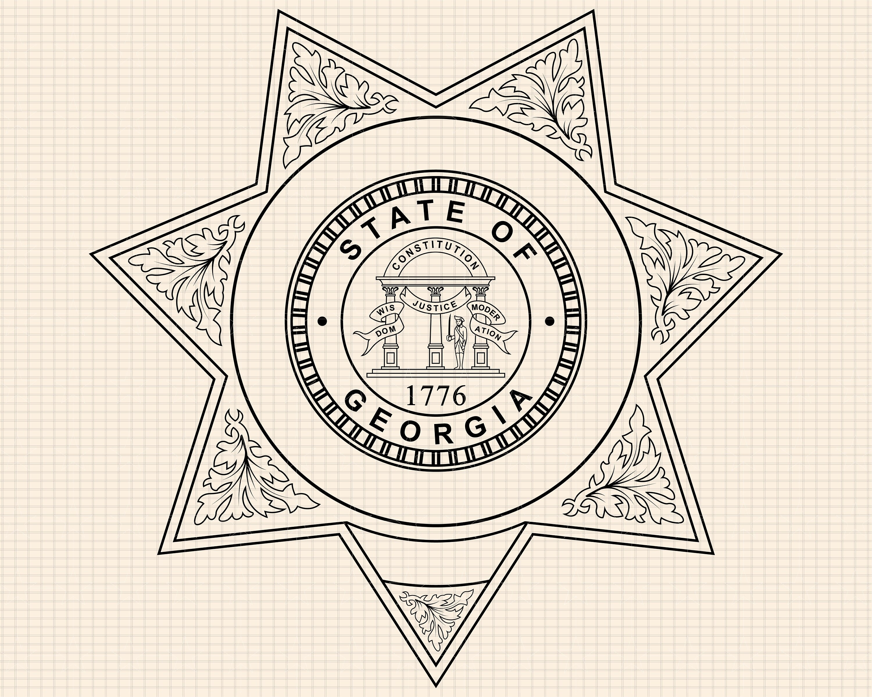 Walker County Sheriff Badge SVG Bundle, Georgia Seal (cut File) - Etsy