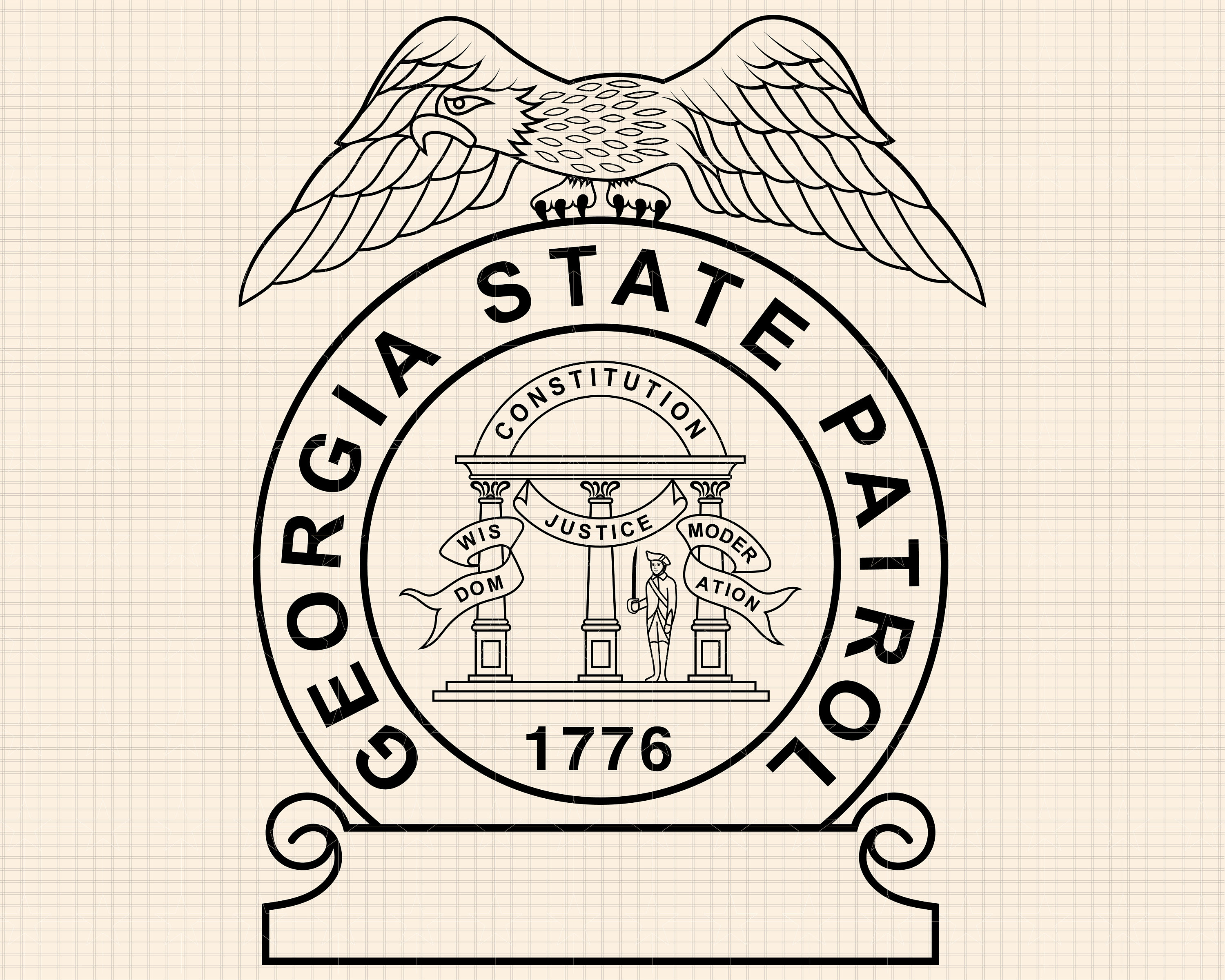 Badge of Georgia State Patrol SVG Bundle, Georgia State Patrol Seal Svg ...