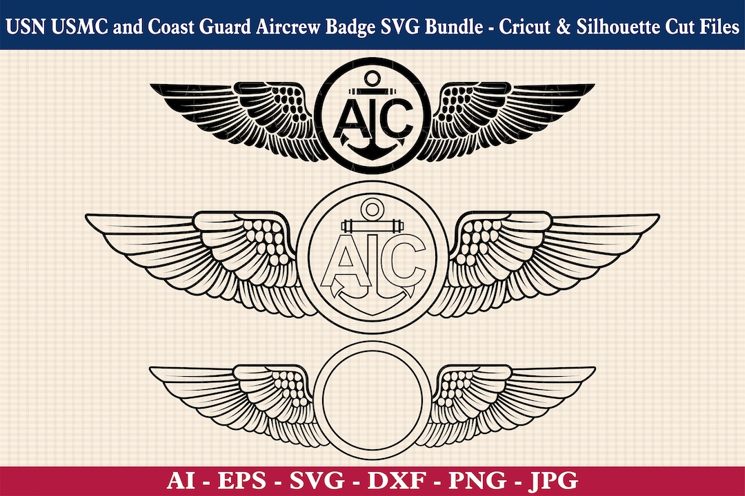 Aircrew Wings Insignia Coast Guard USCG Navy Aviation Badge - Etsy