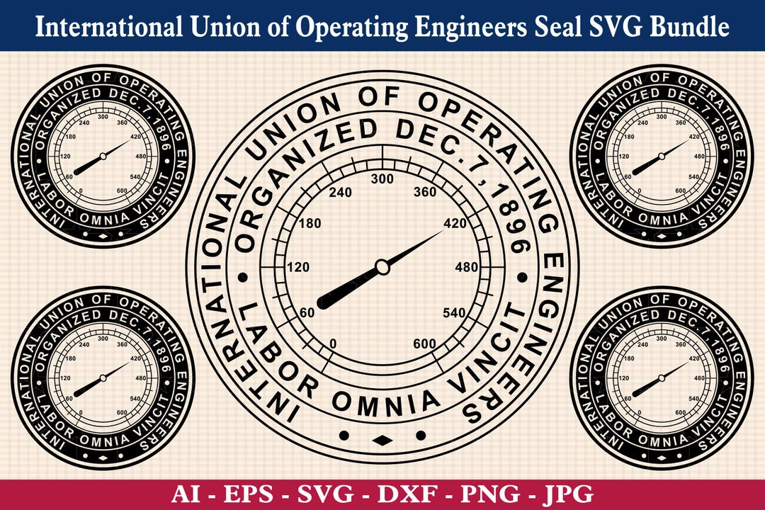 International Union of Operating Engineers Seal SVG Bundle, IUOE Emblem ...