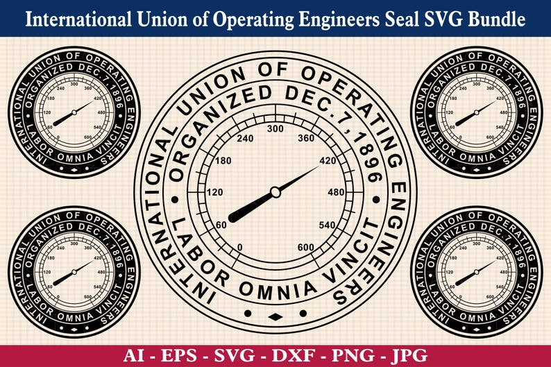 International Union of Operating Engineers Seal SVG Bundle, IUOE Emblem ...