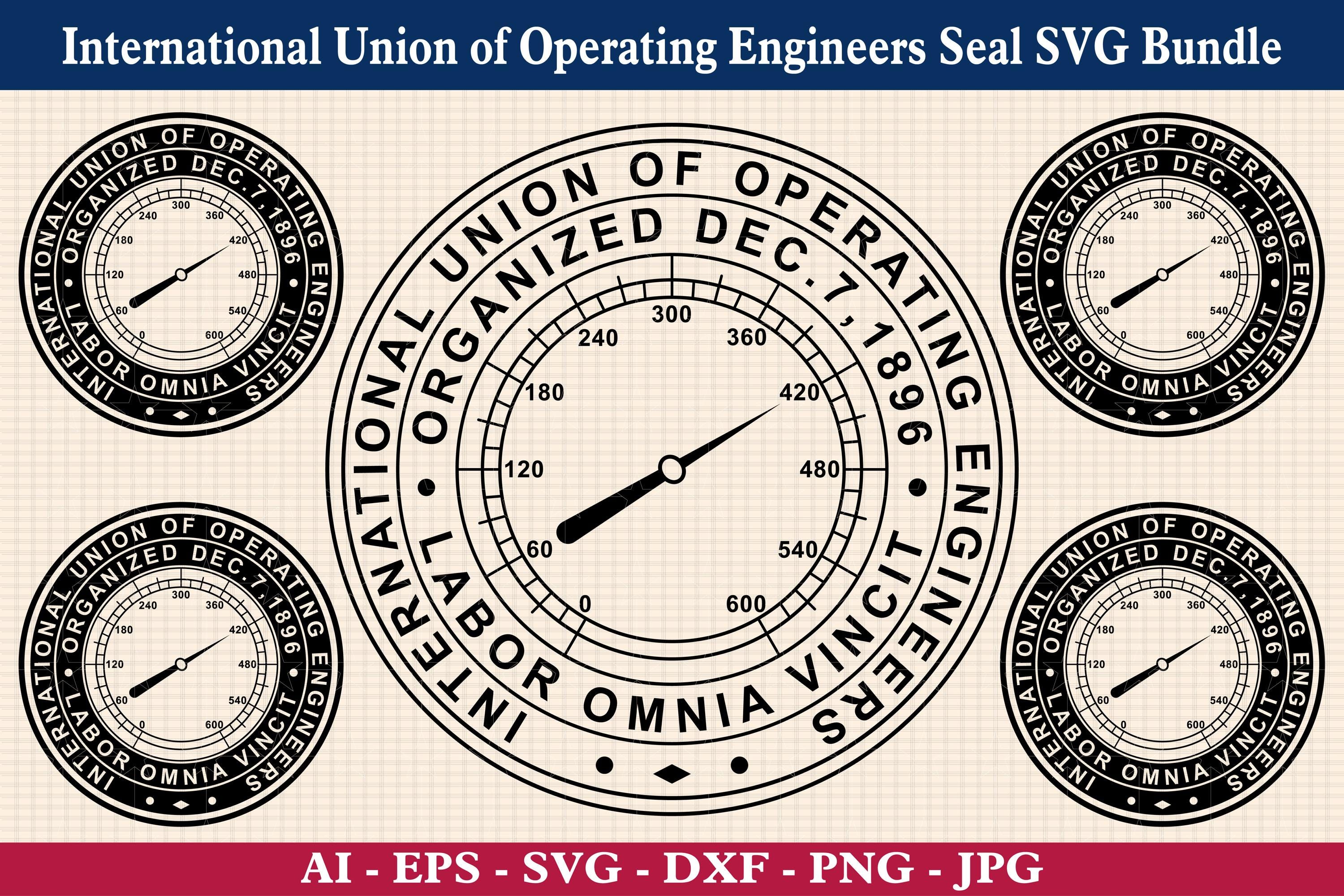 International Union of Operating Engineers Seal SVG Bundle, IUOE Emblem ...