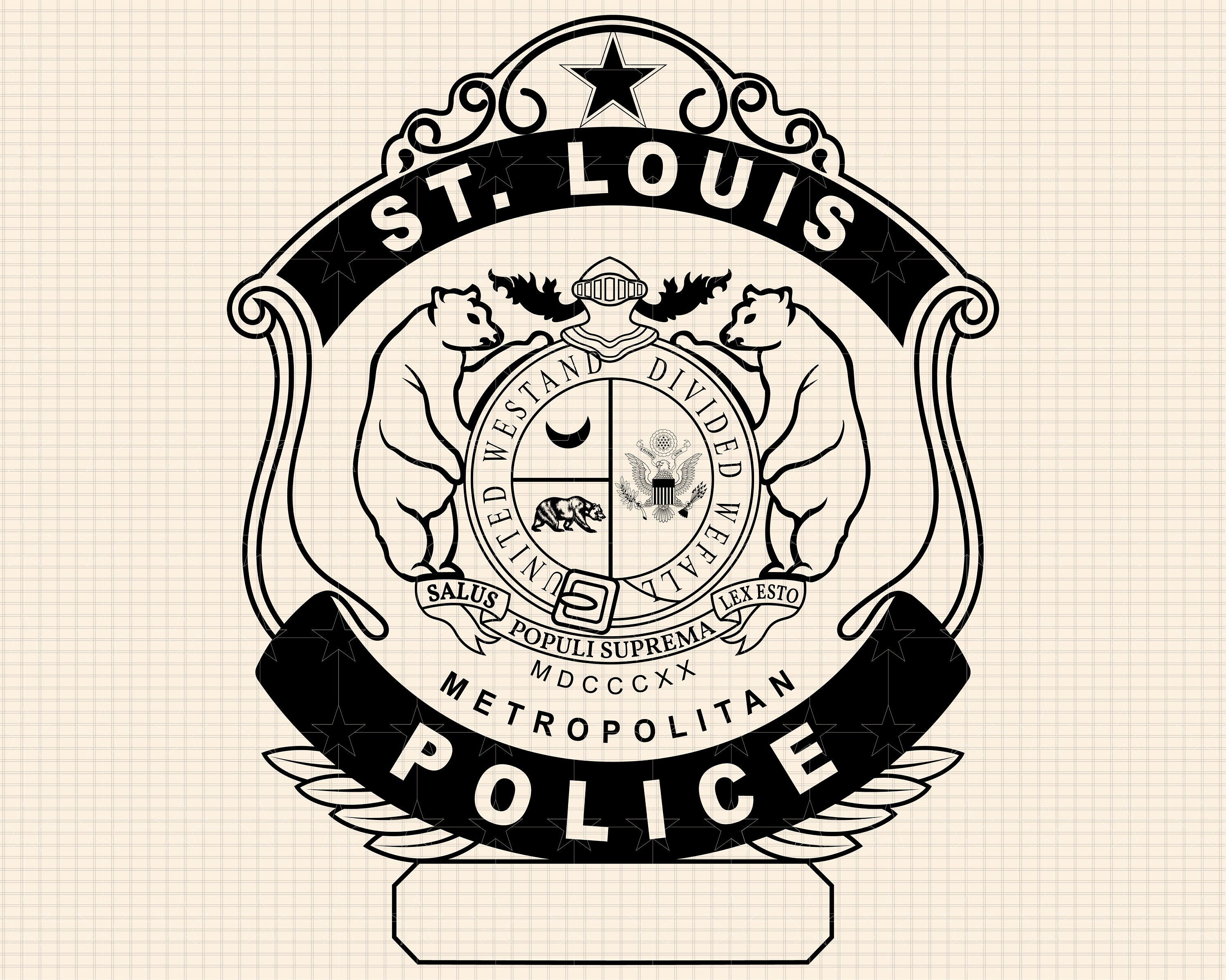 St Louis Missouri Police Department Badge SVG Bundle, SLMPD Officer ...