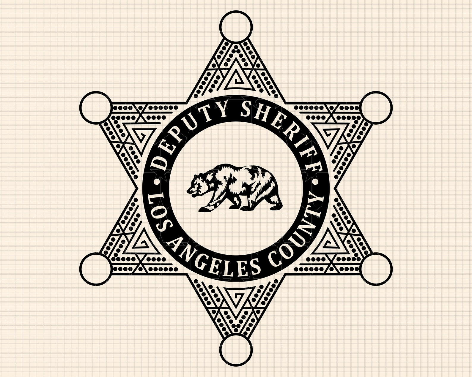 Los Angeles Deputy Sheriff Badge SVG Bundle, Cricut Cut Files - Etsy