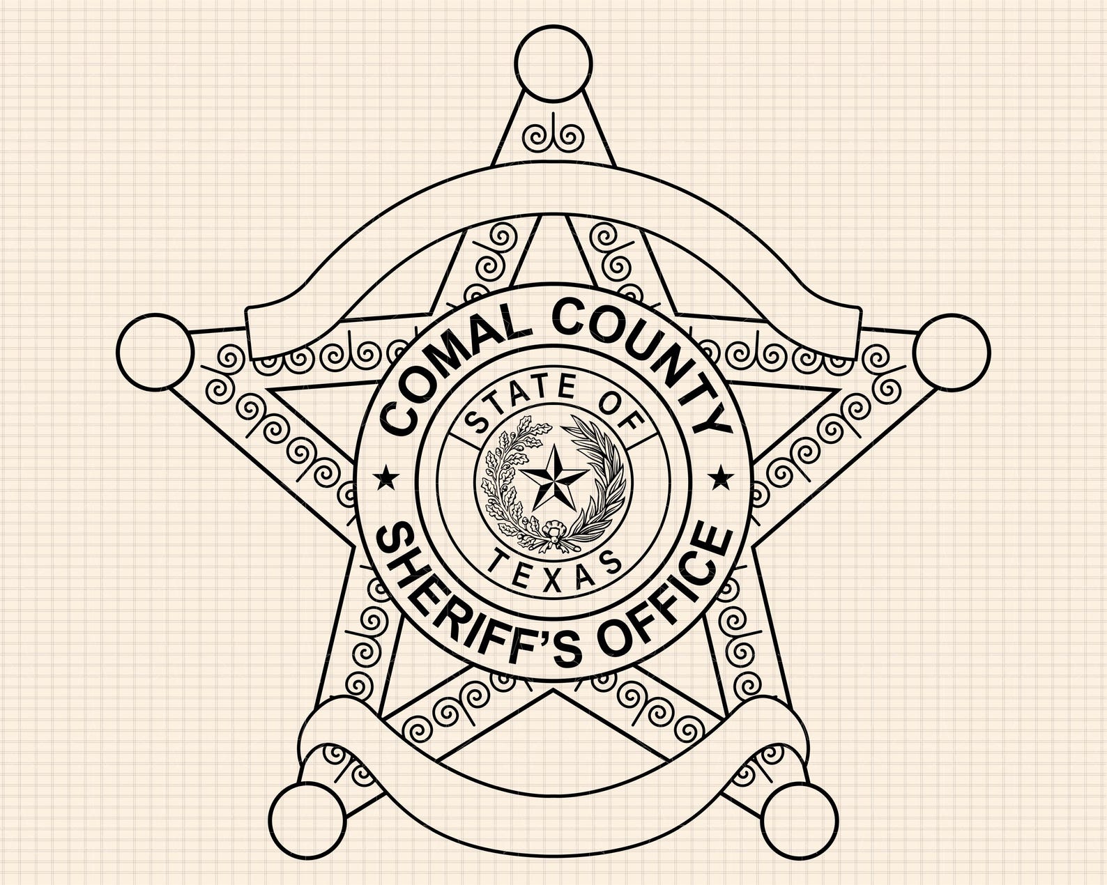 Texas Comal County Sheriff Office Badge SVG Bundle, Comal County ...