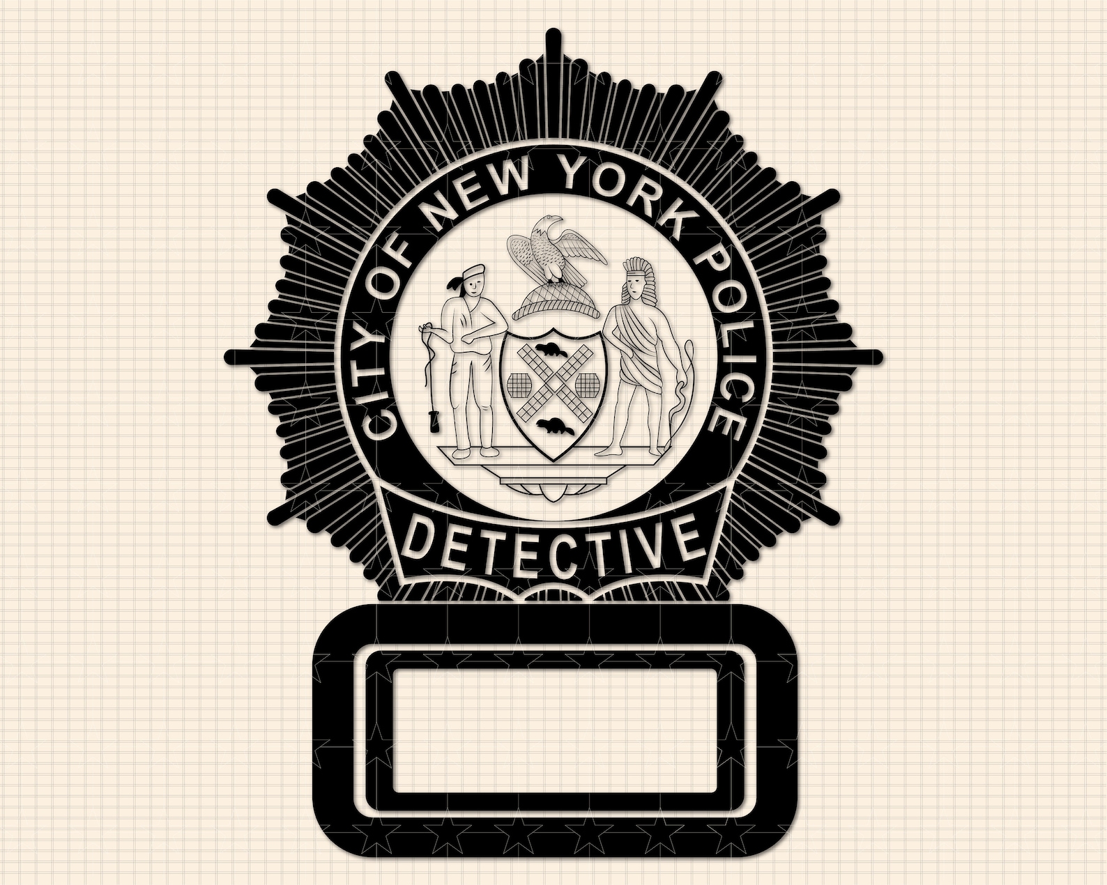 NYPD Police Department Detective Badge SVG Bundle, NYC New York City ...
