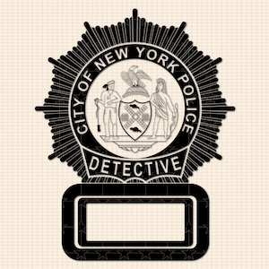 NYPD Police Department Detective Badge SVG Bundle, NYC New York City ...