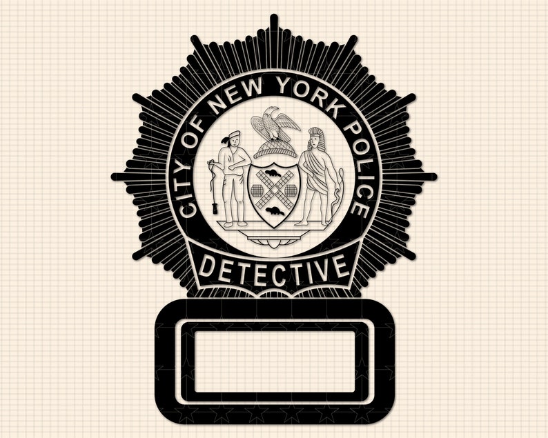Nypd Police Department Detective Badge Svg Bundle Nyc New York City Detective Seal Law
