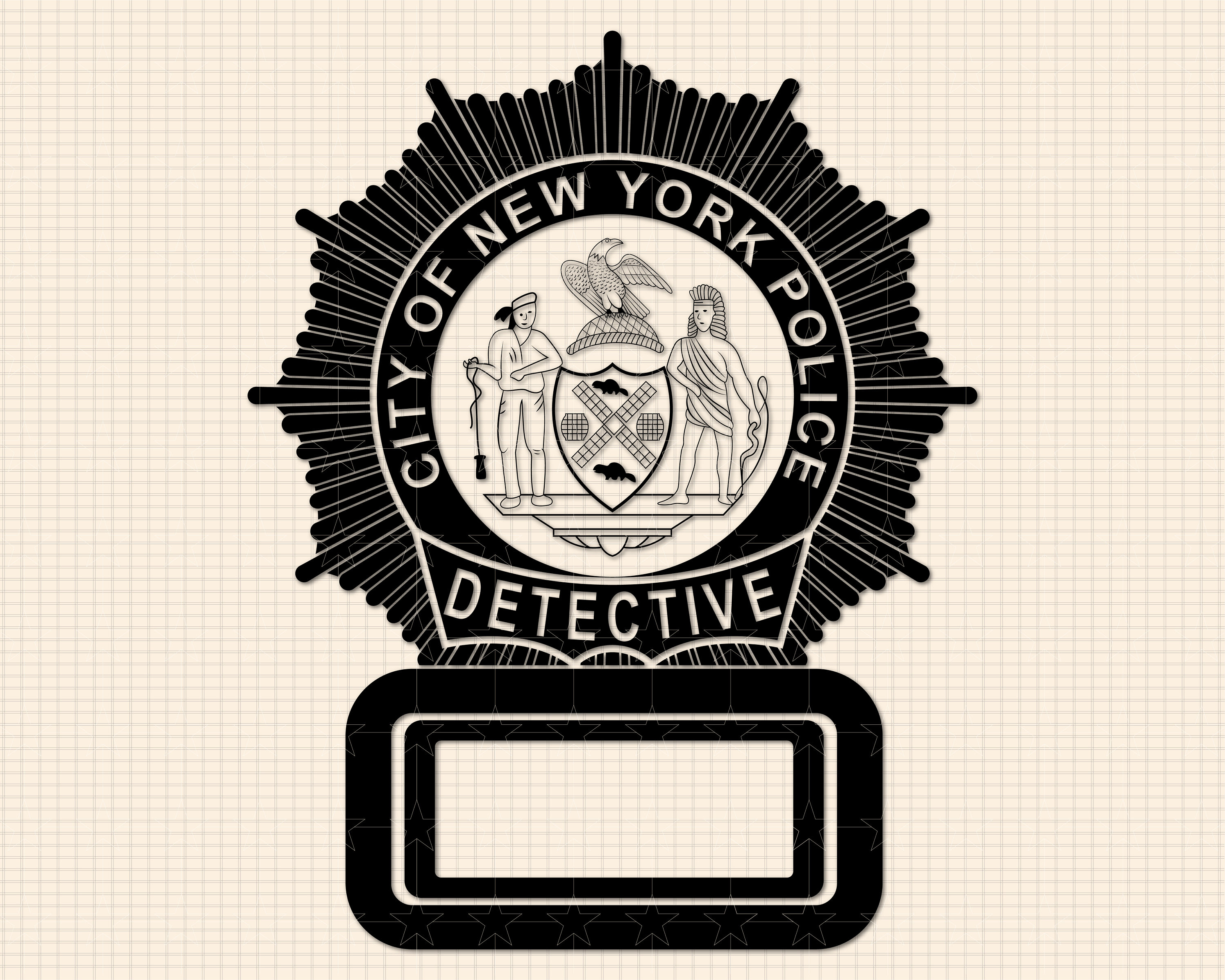 NYPD Police Department Detective Badge SVG Bundle, NYC New York City ...