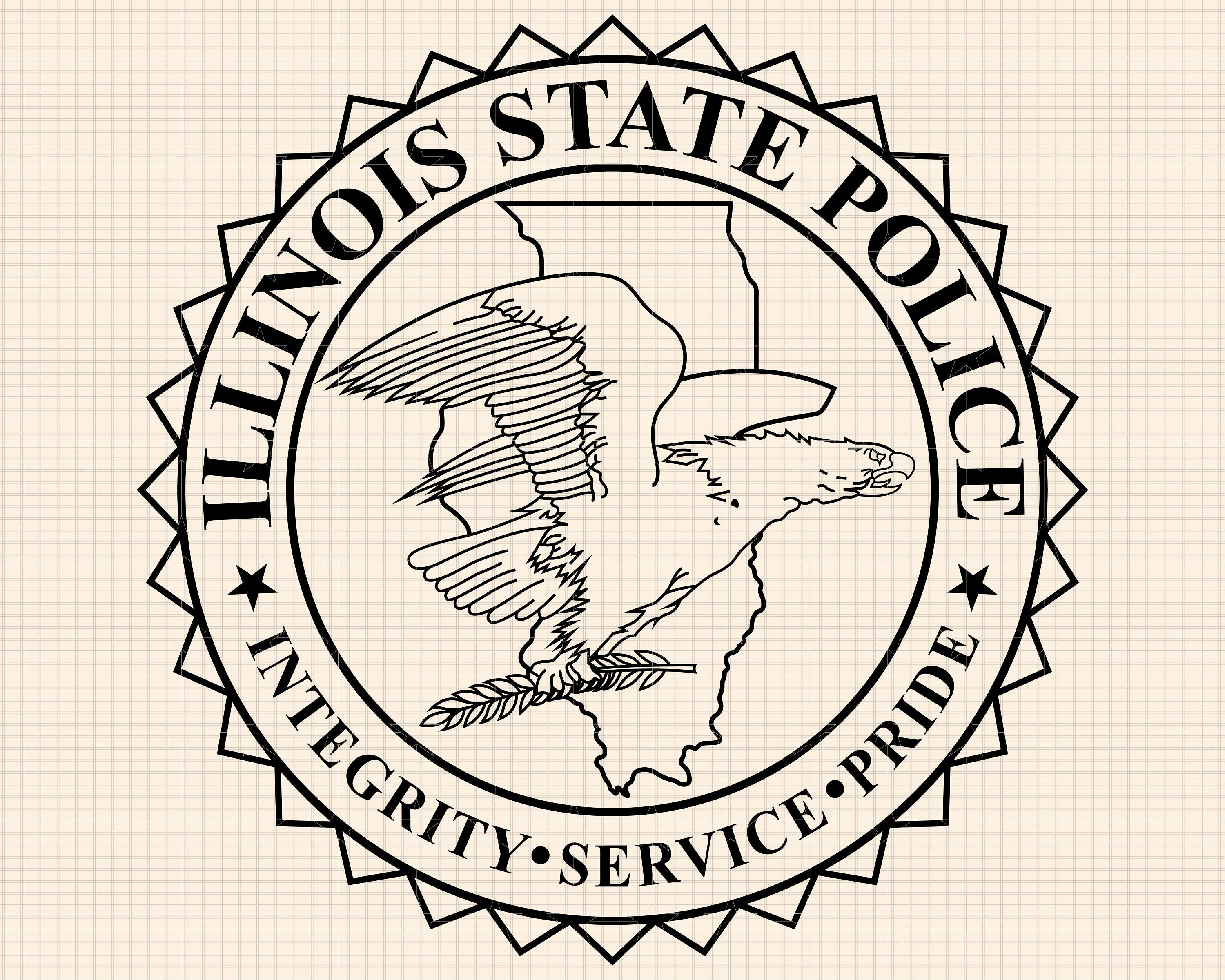 Seal of the Illinois State Police SVG Bundle, Illinois State Police ...