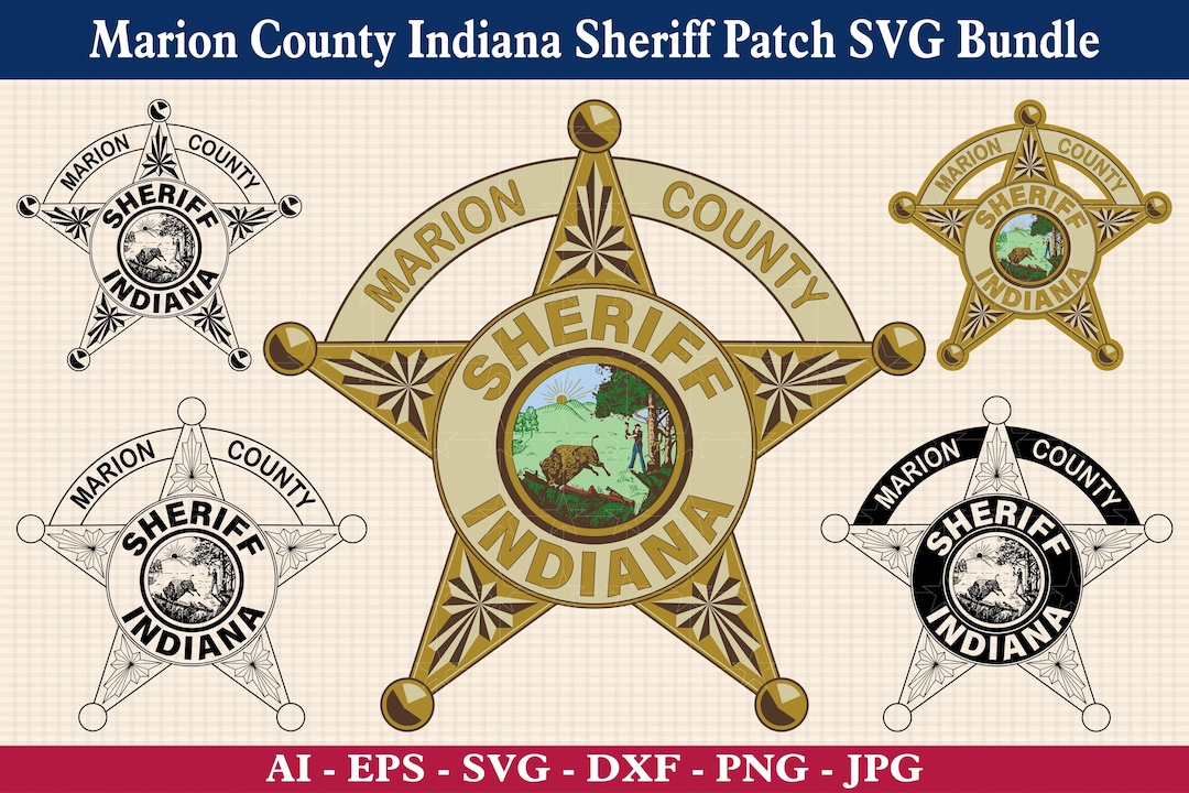 Marion County Indiana Sheriff Patch SVG Bundle, Marion County Sheriff ...