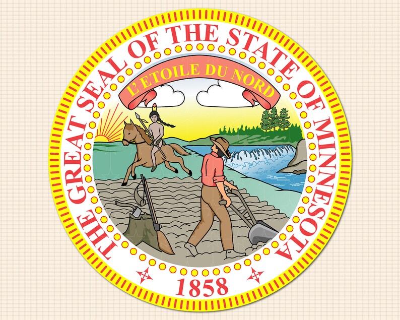 The Great Seal of the State of Minnesota SVG Bundle, Seal of Minnesota ...