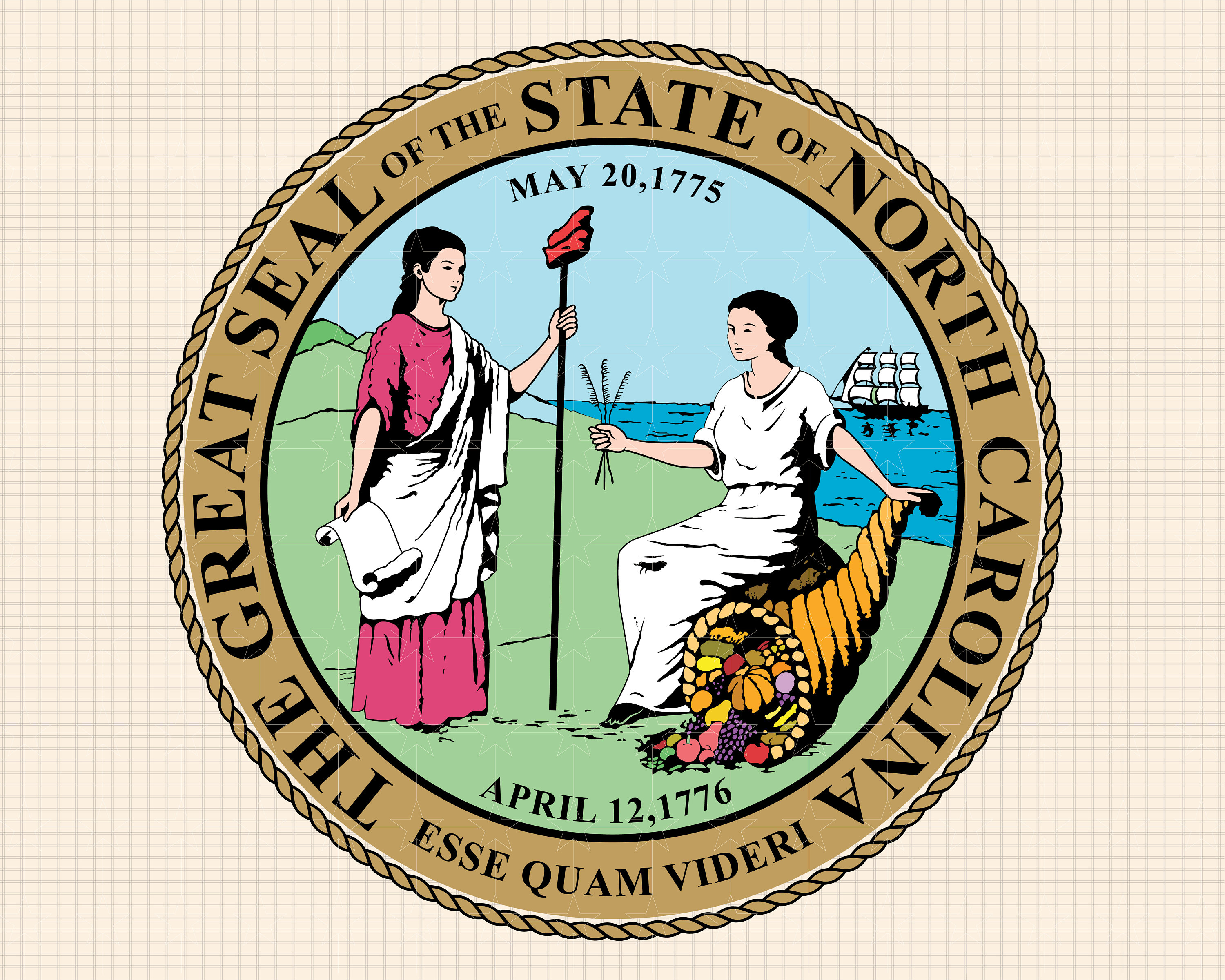 The Great Seal of the State of North Carolina SVG Bundle, North ...