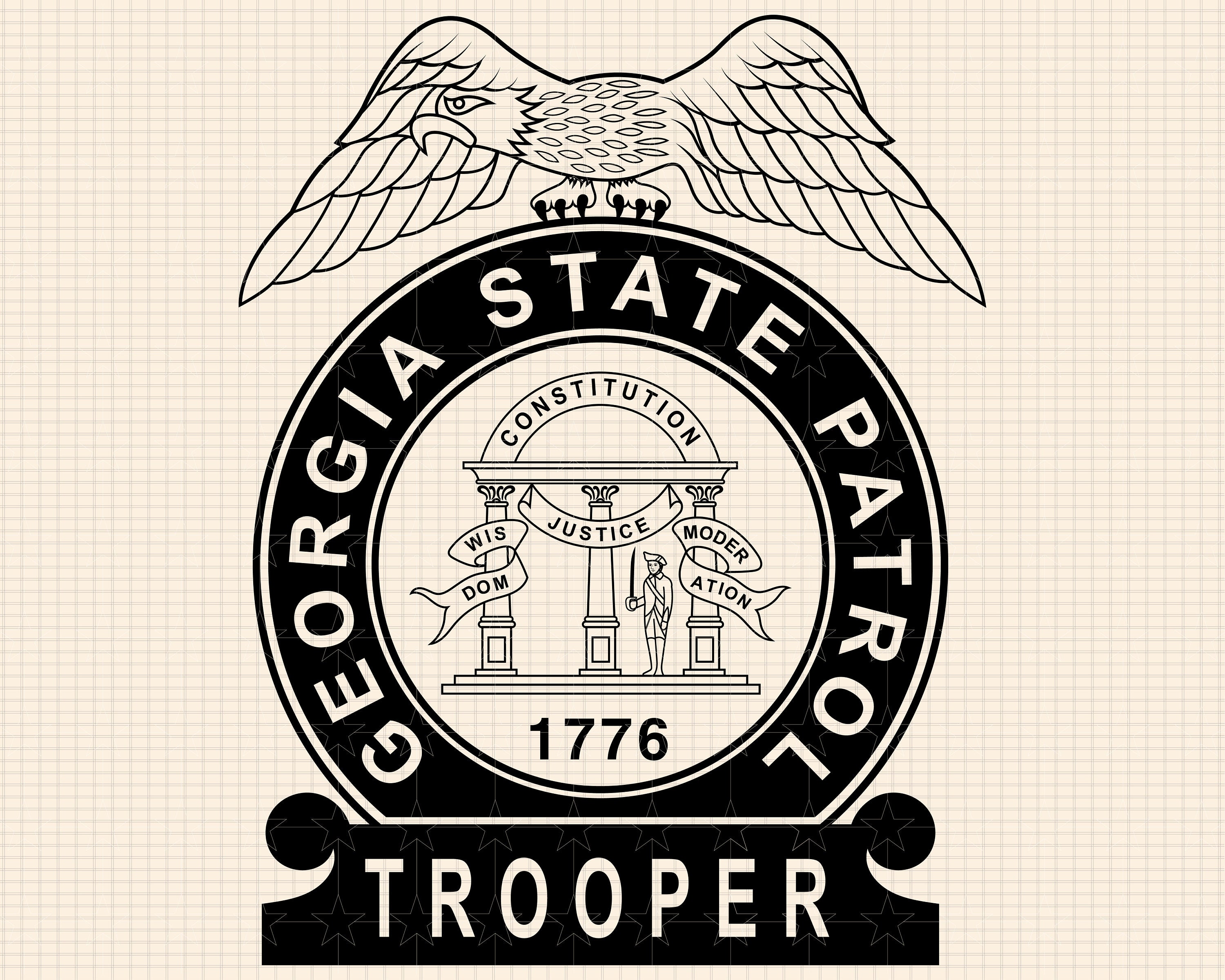 Badge of Georgia State Patrol SVG Bundle, Georgia State Patrol Seal Svg ...