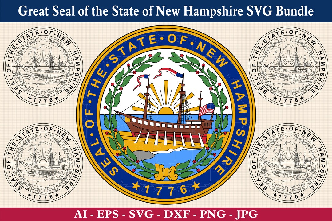 Great Seal of the State of New Hampshire SVG Bundle, Seal of New ...
