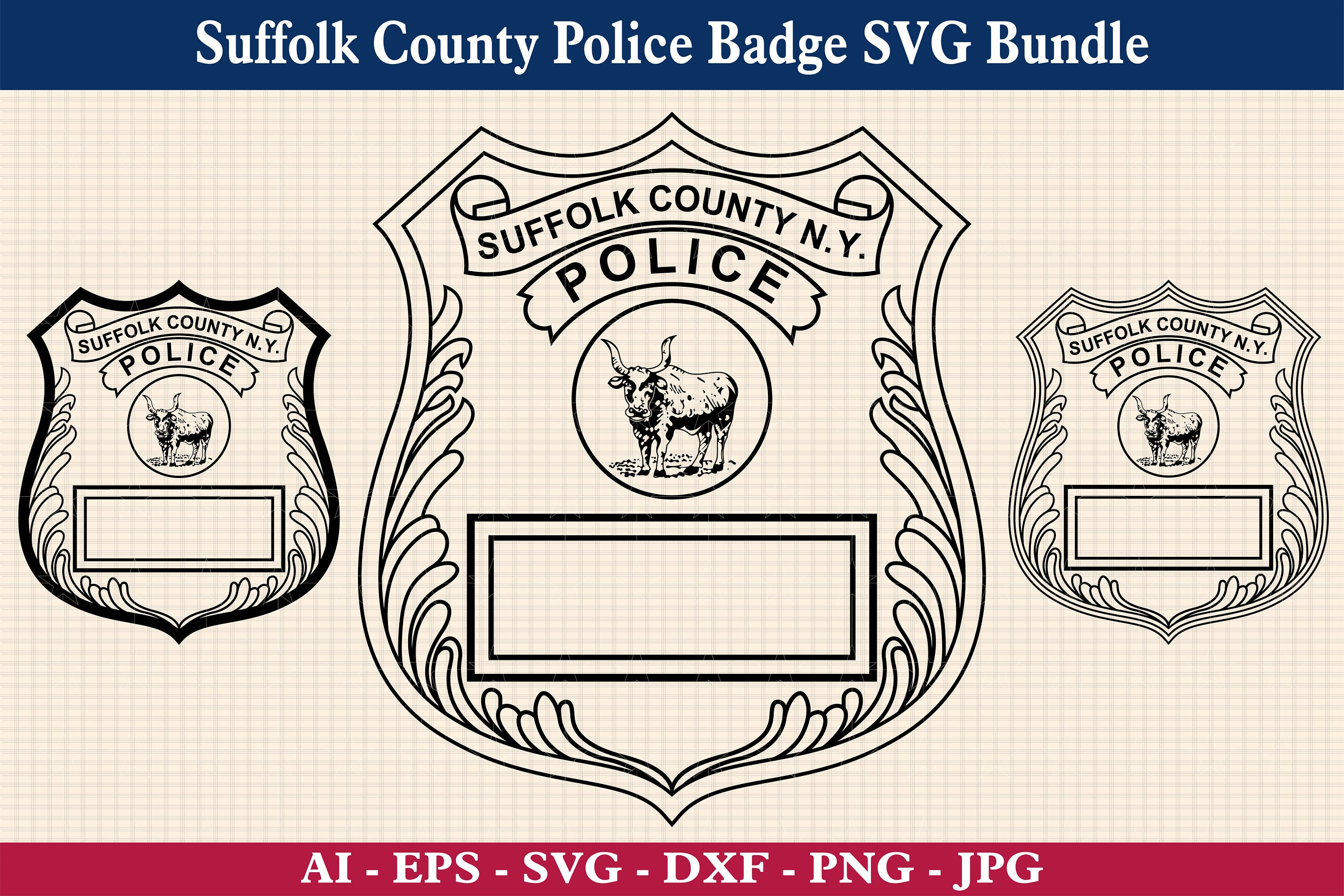 Suffolk County Police Badge SVG Bundle, Suffolk County Police ...