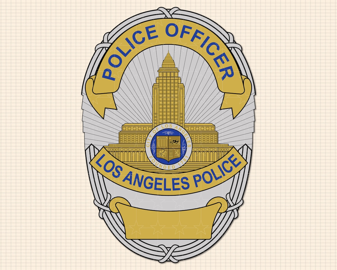 LAPD Police Officer Badge SVG Bundle, Los Angeles California Police Department Svg, Police ...