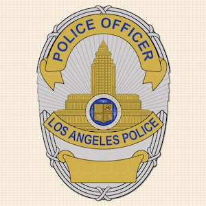 LAPD Police Officer Badge SVG Bundle, Los Angeles California Police ...