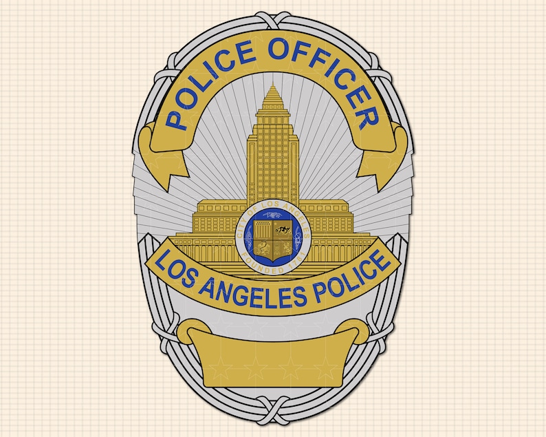 LAPD Police Officer Badge SVG Bundle, Los Angeles California Police ...