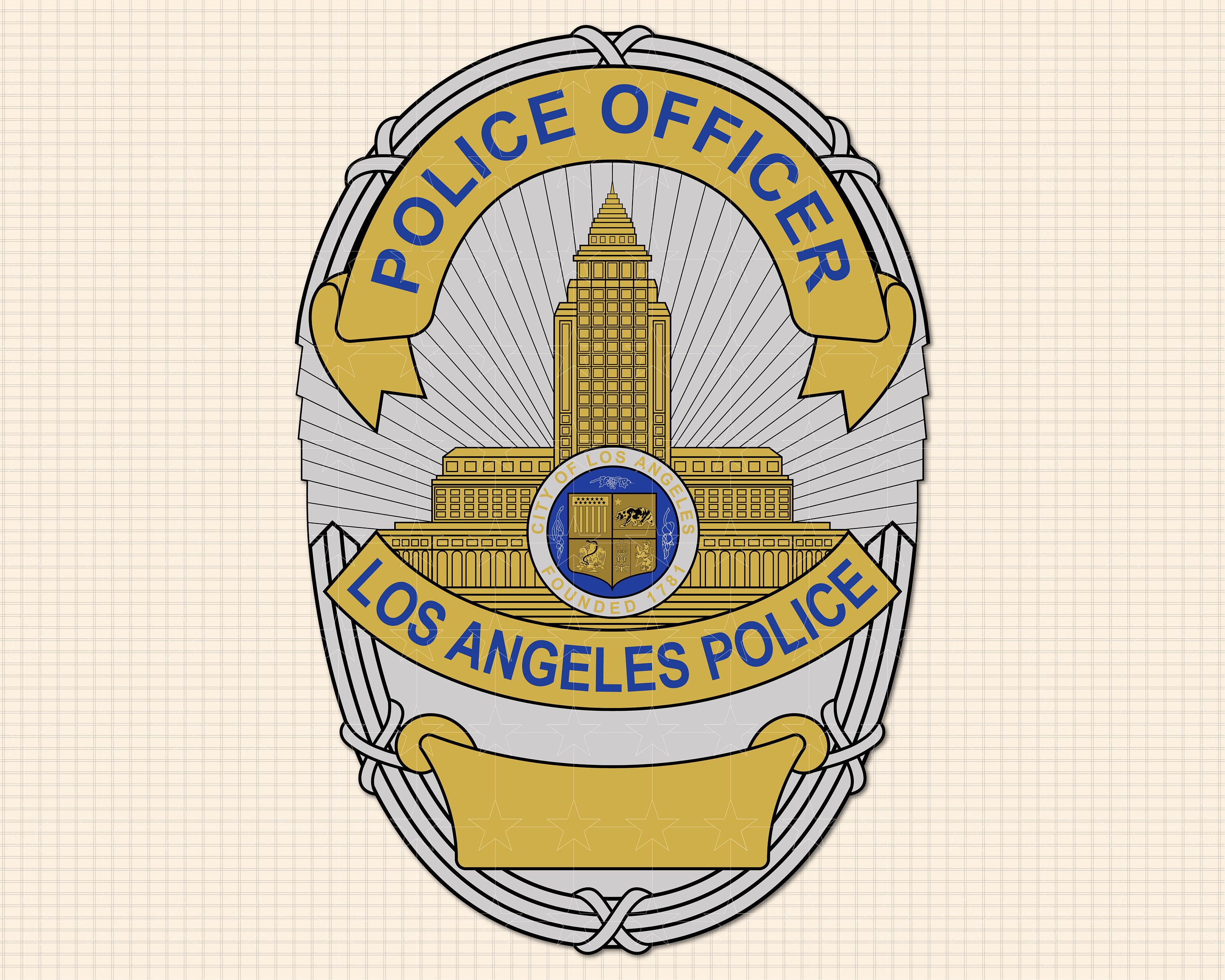 LAPD Police Officer Badge SVG Bundle, Los Angeles California Police Department Svg, Police ...