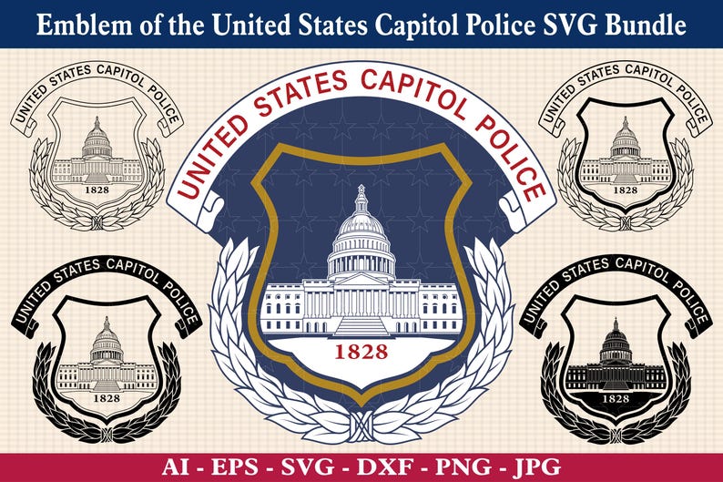 Emblem of the United States Capitol Police SVG Bundle, Patch of the ...