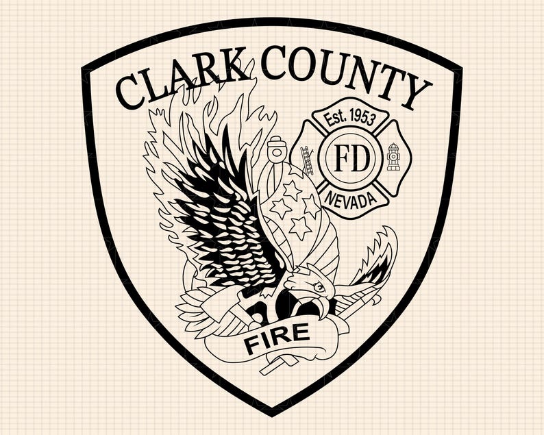Clark County Fire Department Logo SVG Bundle, Clark County Fire Department Emblem Vector, CCFD ...