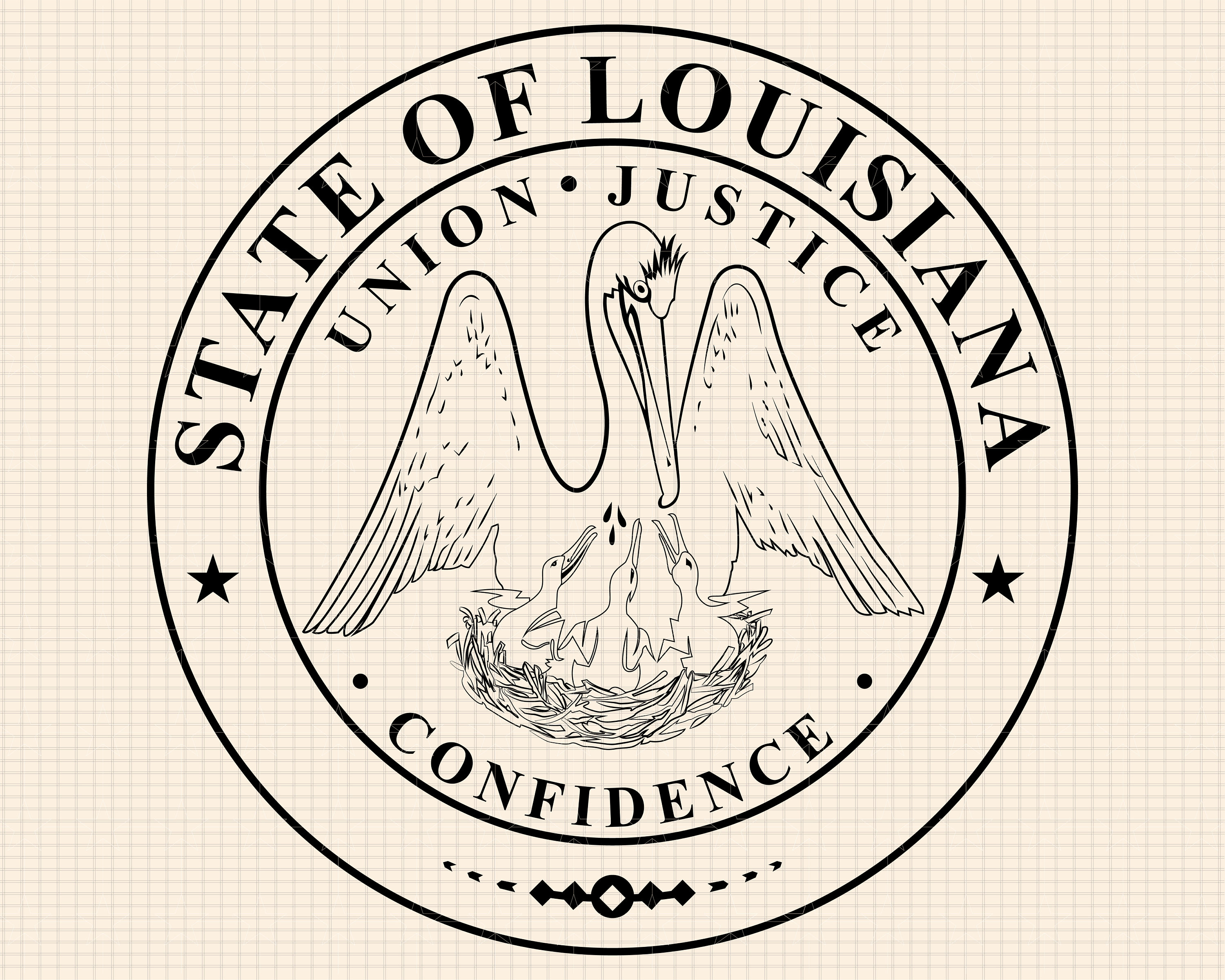 Great Seal of the State of Louisiana Svg Bundle, State of Louisiana ...