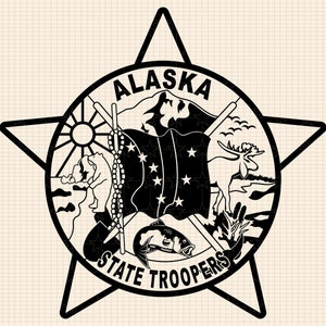 Patch of the Alaska State Troopers SVG Bundle, Alaska State Troopers ...