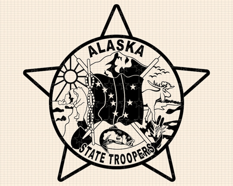 Patch of the Alaska State Troopers SVG Bundle, Alaska State Troopers ...
