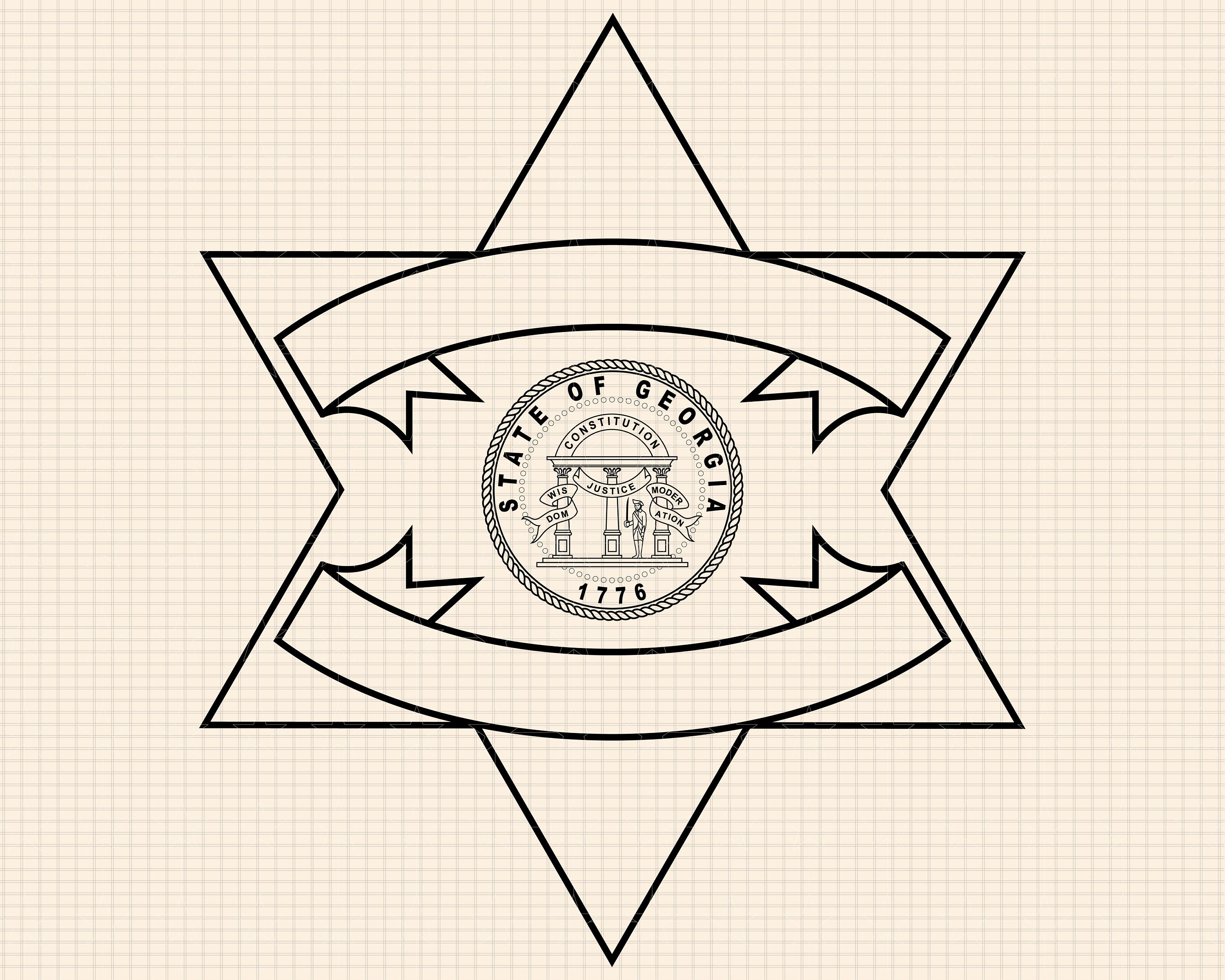 Gordon County Sheriff's Office Badge SVG Bundle, Gordon County Sheriffs Emblem Svg, State of ...