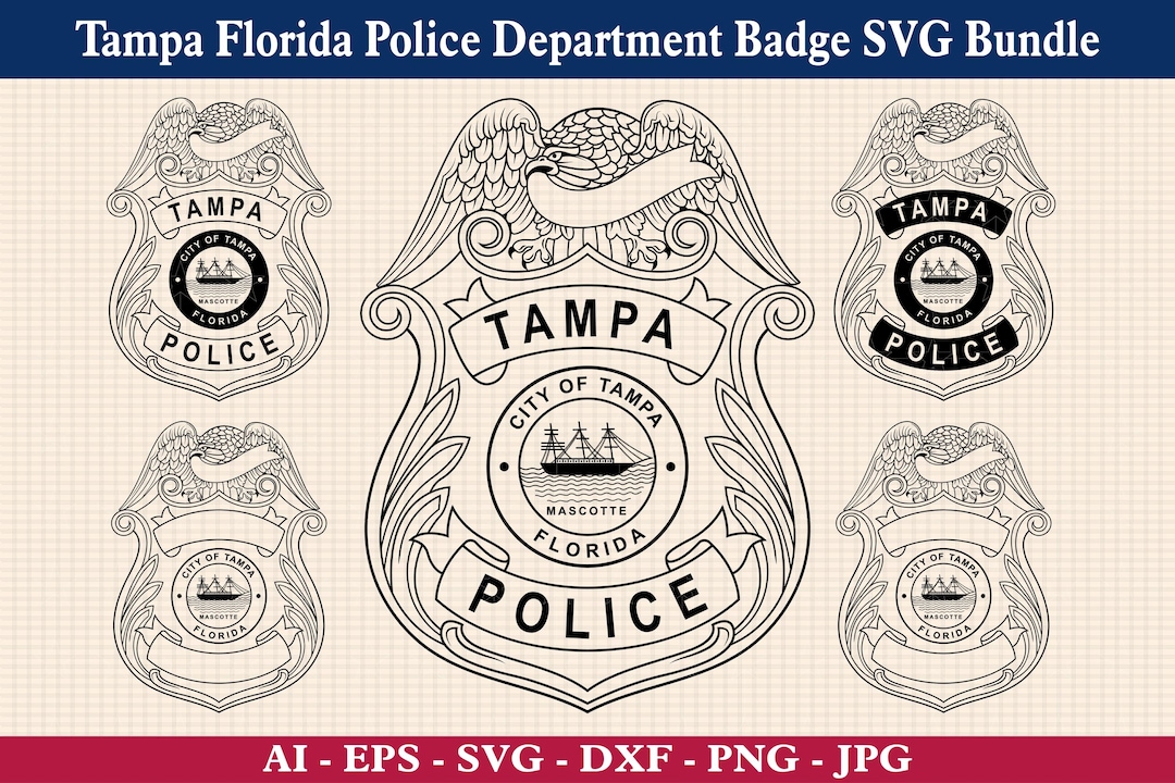 Tampa Police Badge SVG Bundle, FL Officer Clipart (cut Files) - Etsy