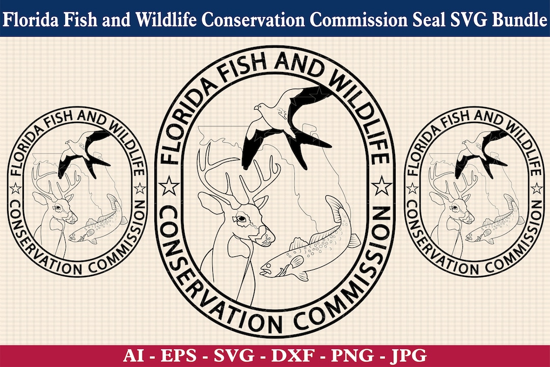Florida Fish and Wildlife Seal SVG Bundle, FWC Emblem (cut Files) - Etsy