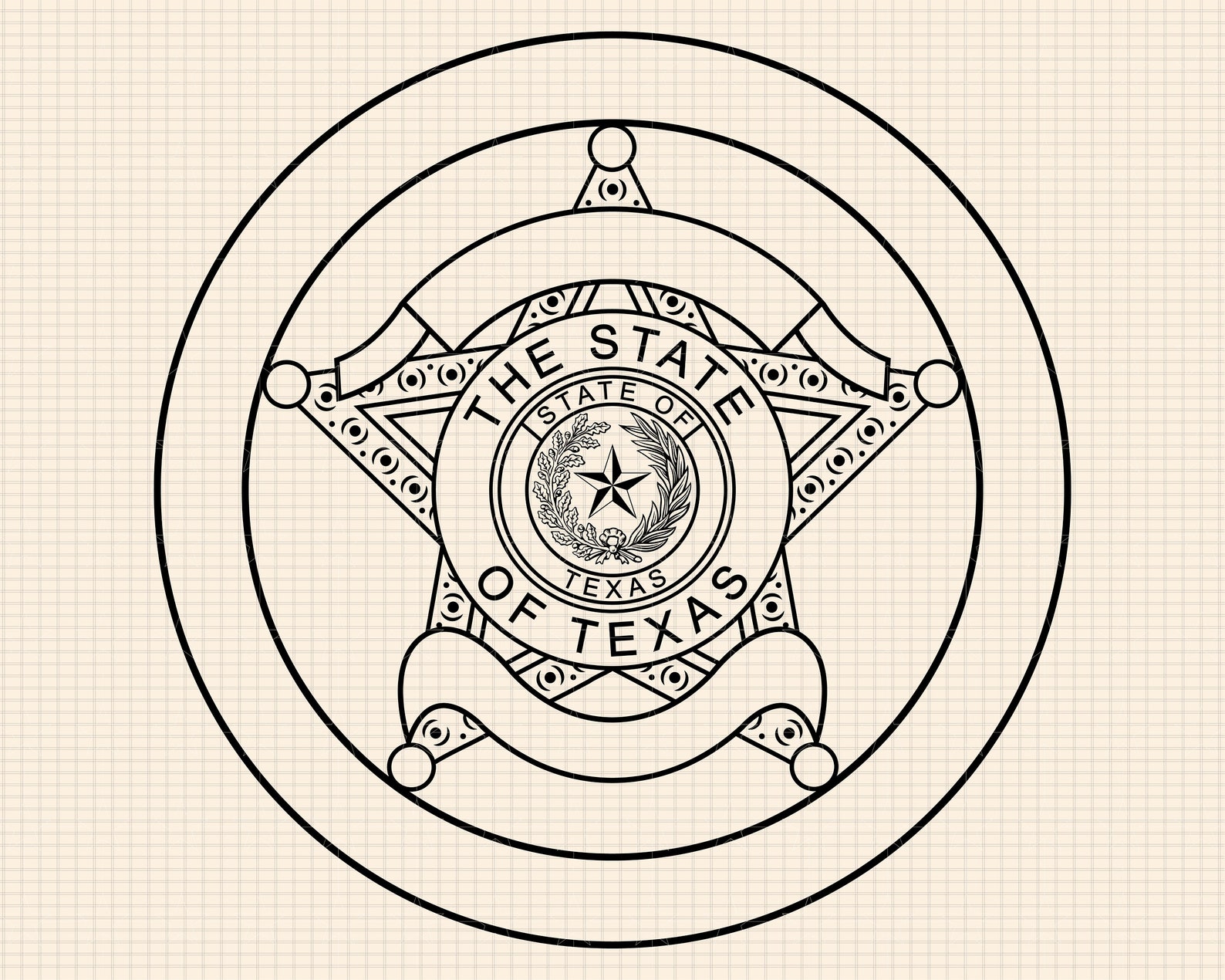 Texas Sheriff's Deputy Badge Blank SVG Bundle, Police Badge Logo ...