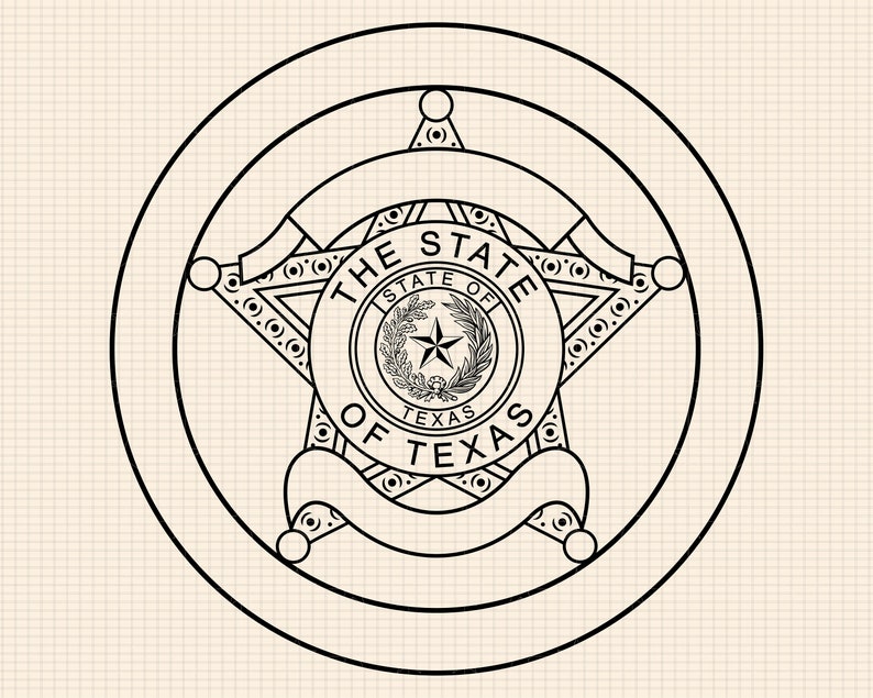 Texas Sheriff's Deputy Badge Blank SVG Bundle, Police Badge Logo ...